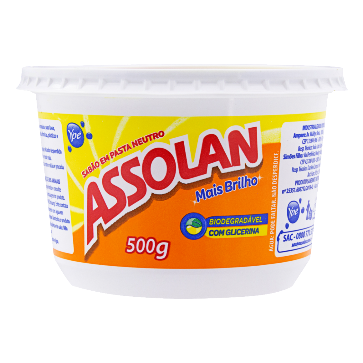 SABÃO PASTA ATOL / ASSOLAN